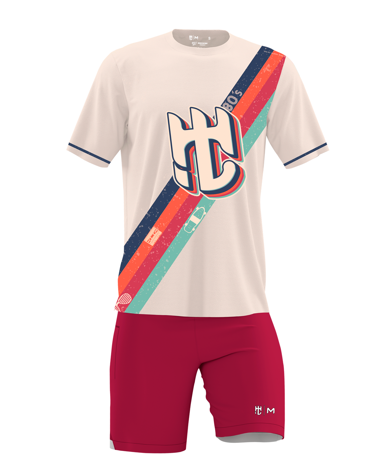 PLAYERA C/R 80'S CREMA – M SPORTS