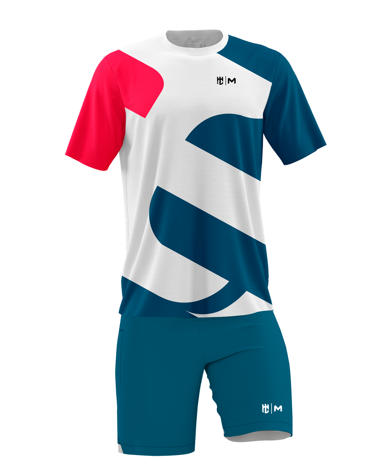 PLAYERA C/R M COMBINADO ROJO BLANCO AZUL – M SPORTS